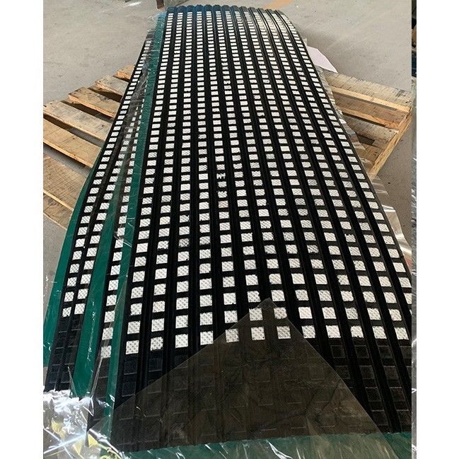 Dimple Ceramic Tile Embedded In Rubber Lagging For Conveyor Pulley ...